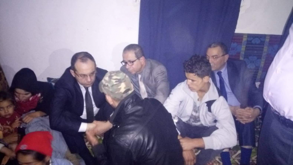 Hichem Fourati au domicile du martyr Khaled Ghozlani